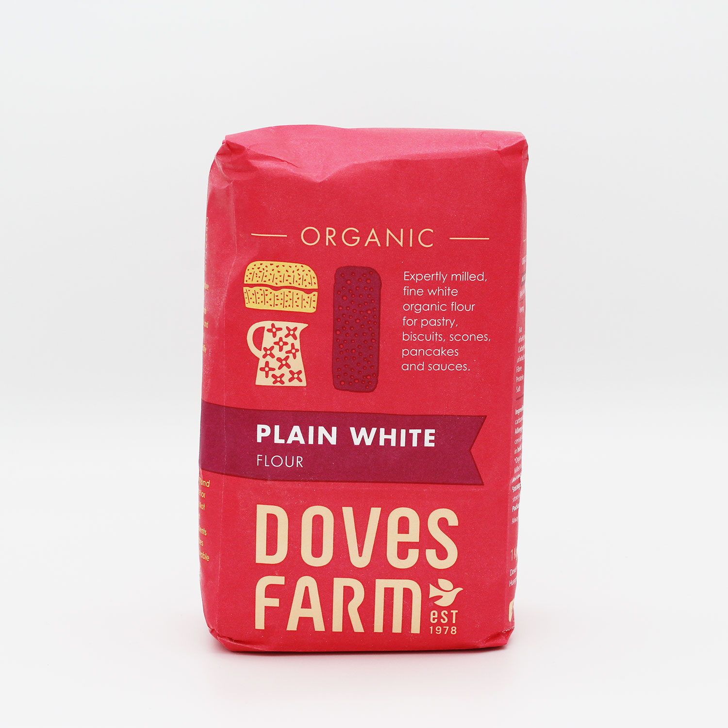 Doves Farm Organic Plain White Flour (1kg) - Organic to your Door