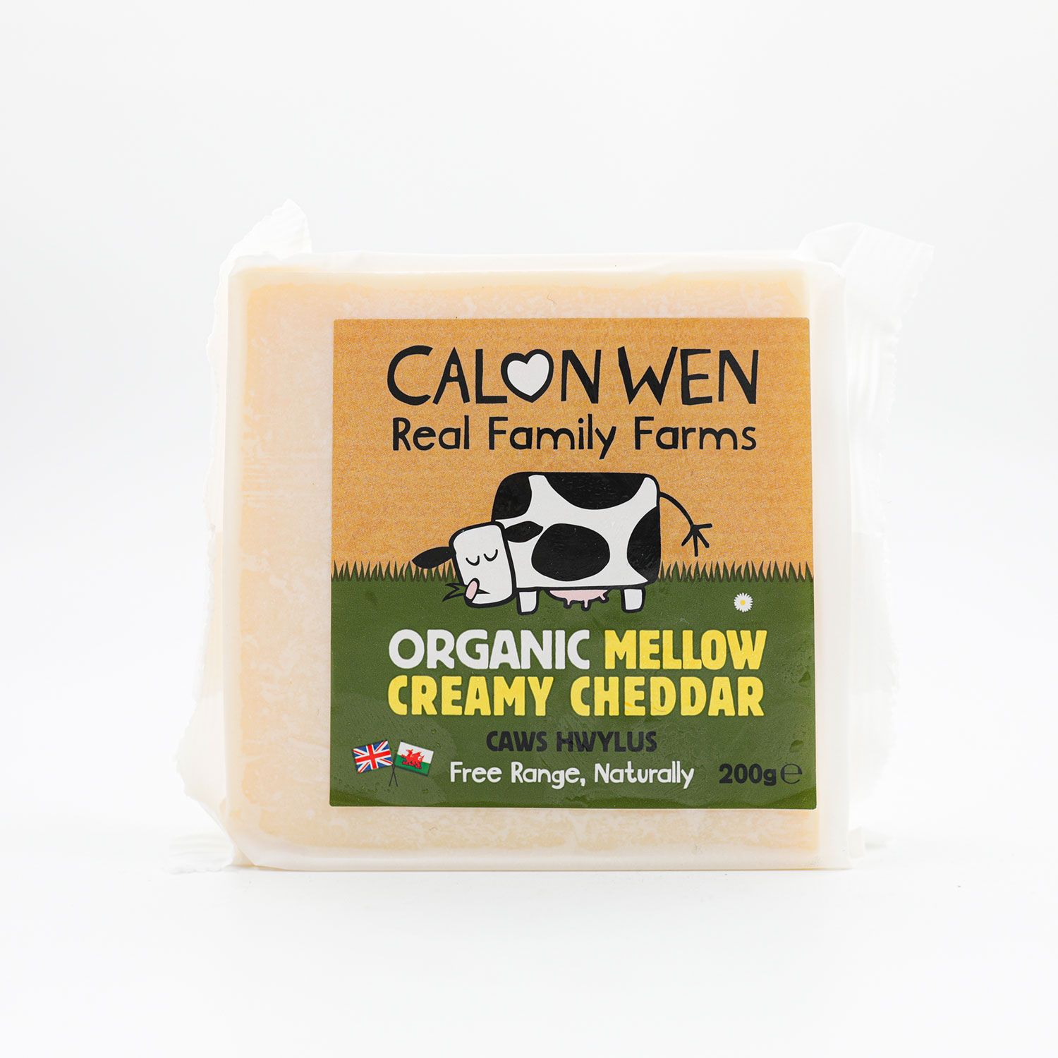 Calon Wen Organic Mellow Cheddar (200g) - Organic to your Door