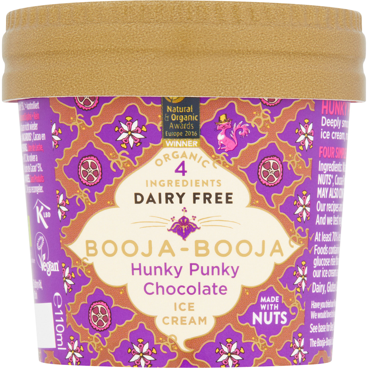 Booja Booja Organic Ice Cream - Hunky Punky Chocolate (110ml) - Organic ...