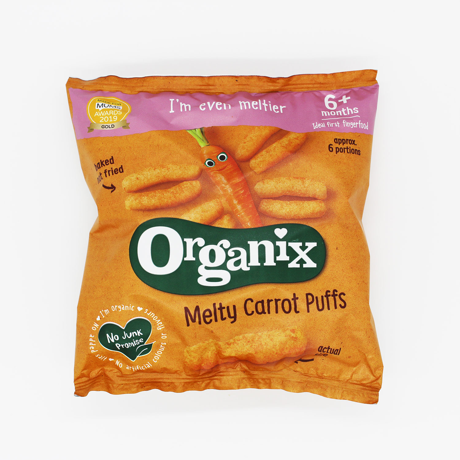Organix Goodies Organic Melty Carrot Puffs (20g) - Organic to your Door