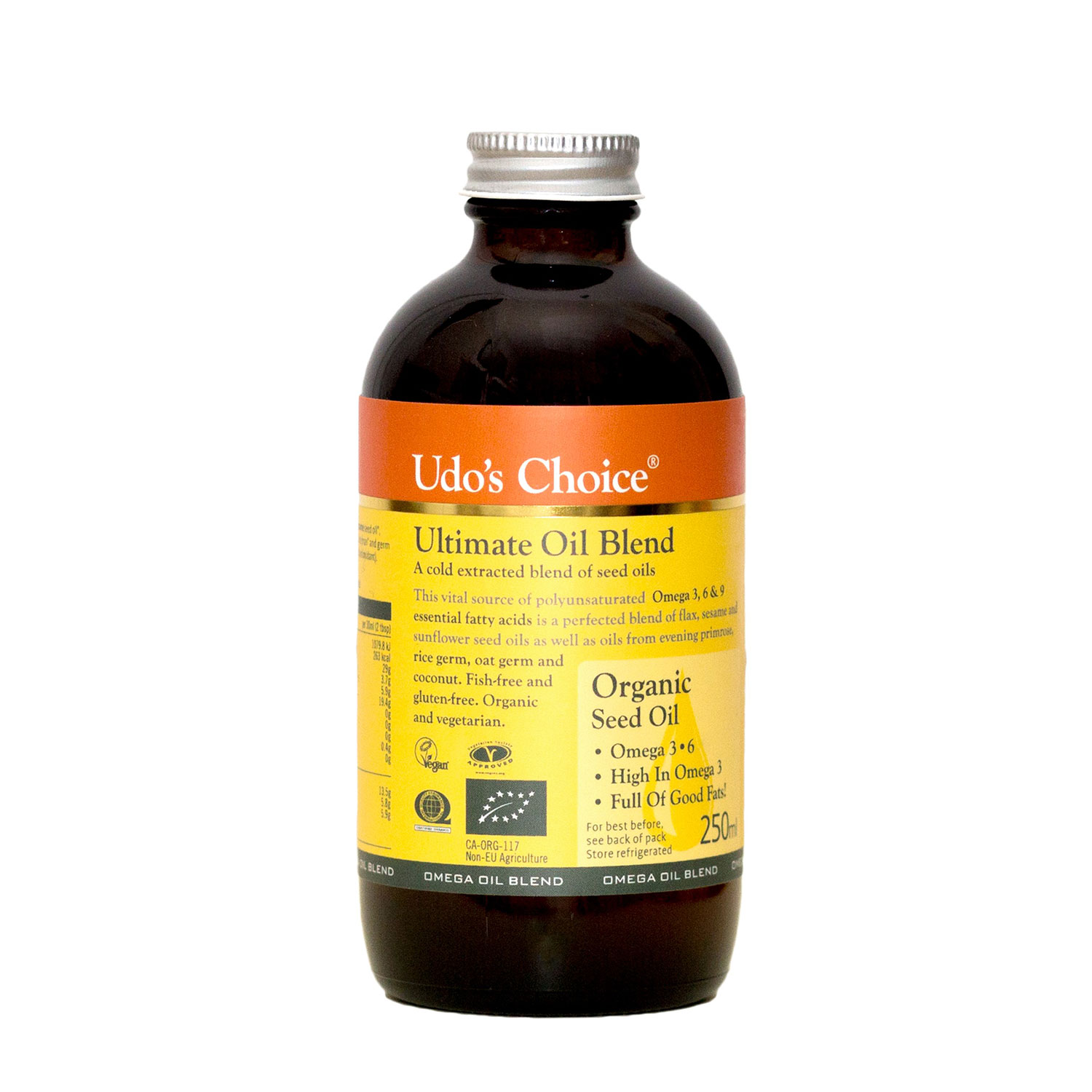 Udo's Choice Organic Omega 3-6-9 Oil Blend (250ml) - Organic to your Door