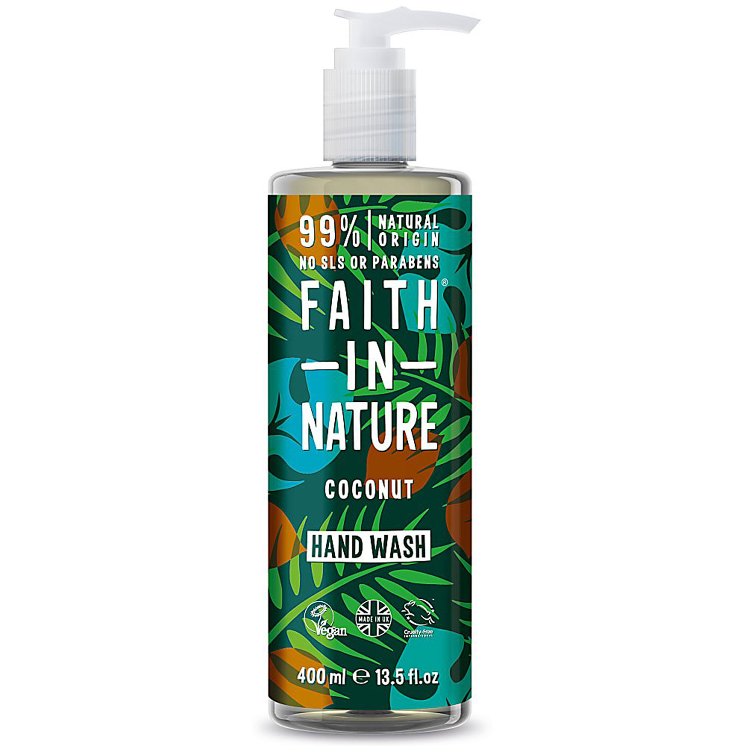 Faith In Nature Hand Wash - Coconut (400ml) - Organic to your Door