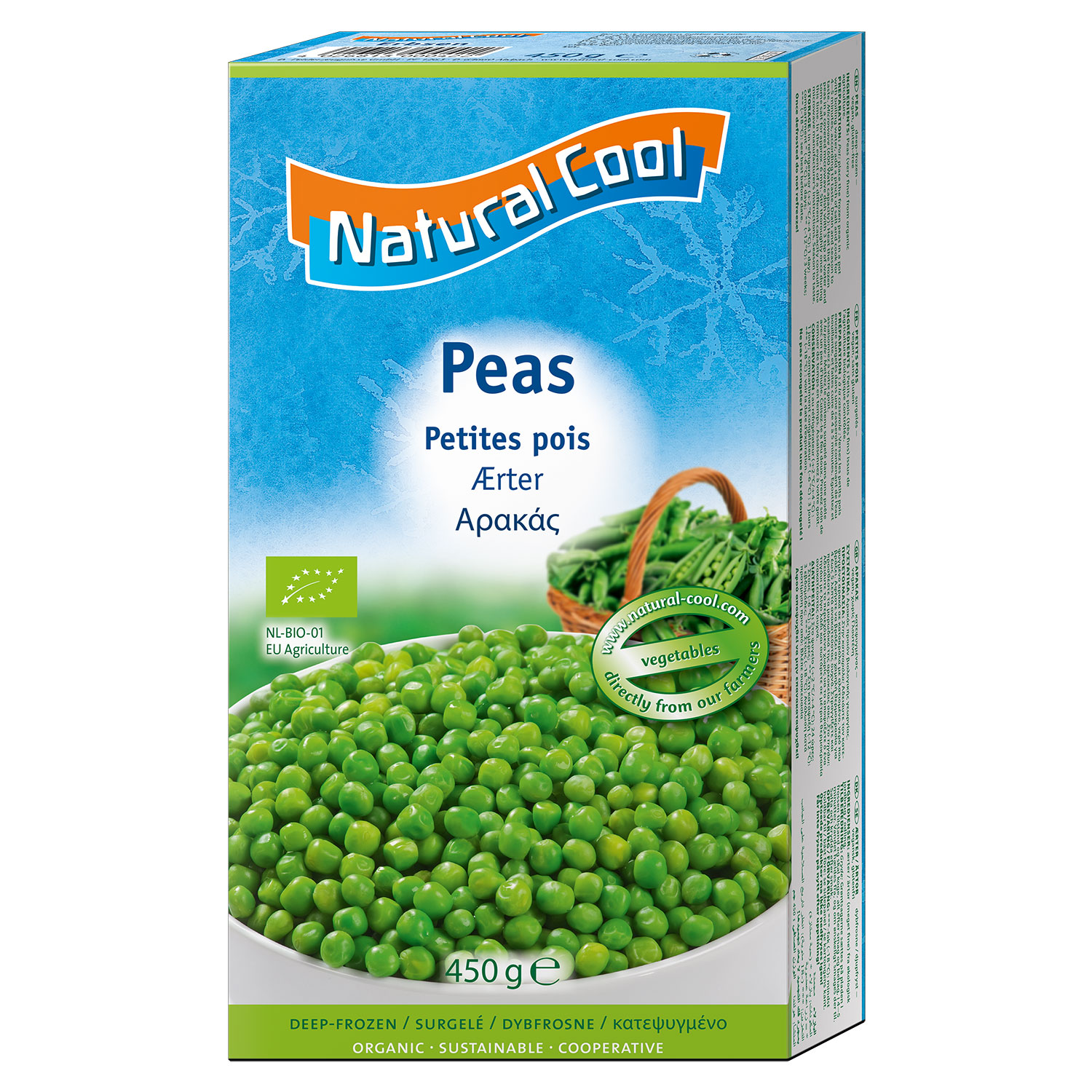 Natural Cool Organic Peas (450g) - Organic to your Door