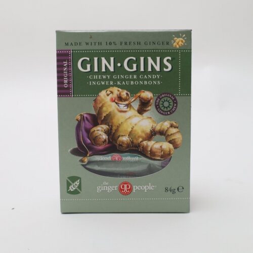 GinGins Original Chewy Ginger Candy Box (84g) - Organic to your Door