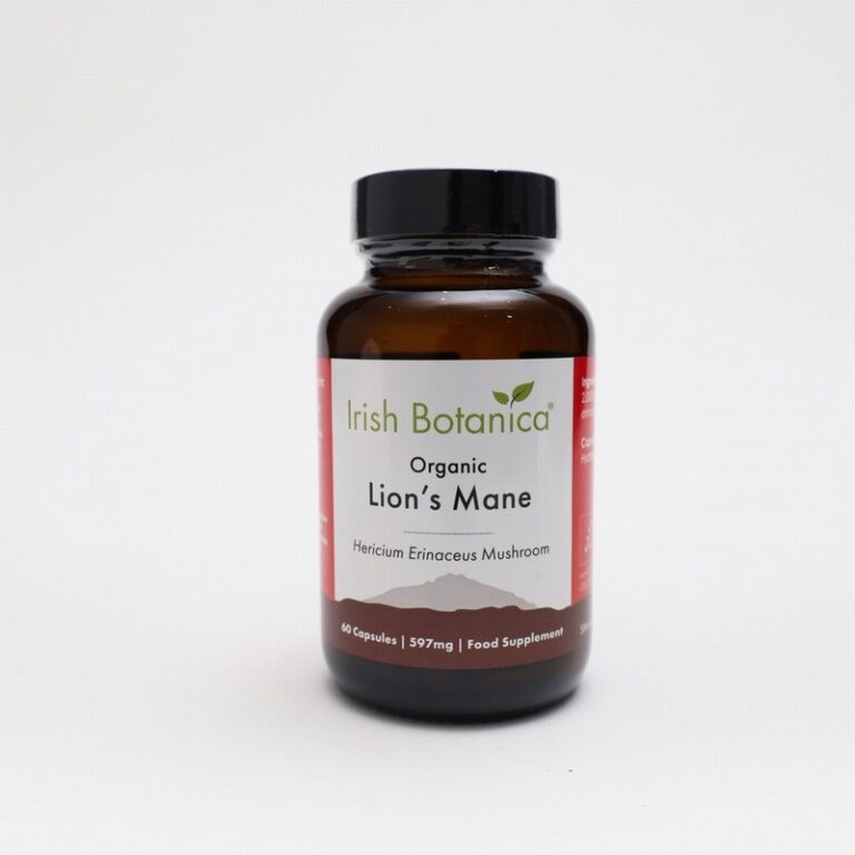 Irish Botanica Organic Lion's Mane Mushroom (60s) - Organic to your Door