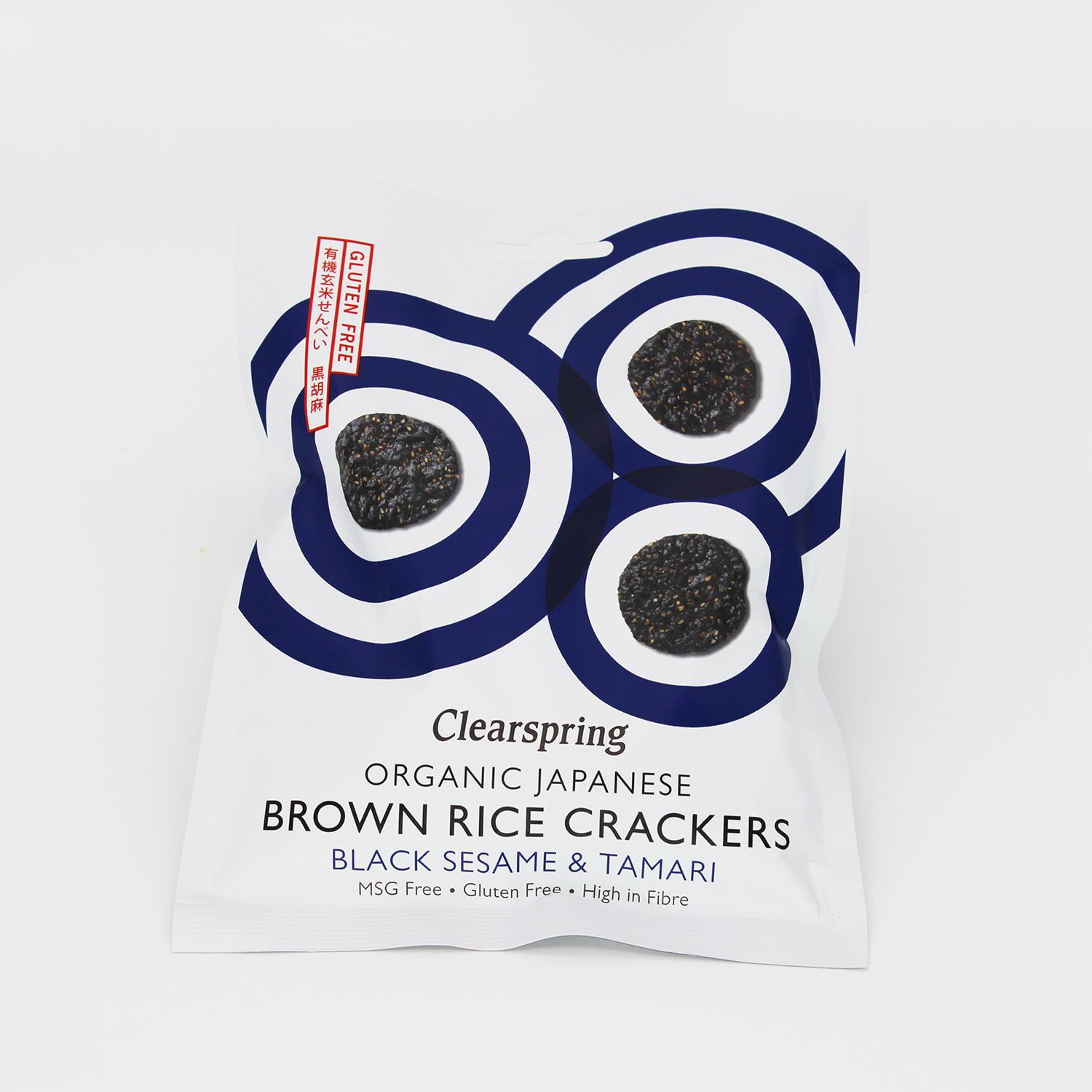 Clearspring Organic Brown Rice Crackers - Black Sesame (40g) - Organic ...