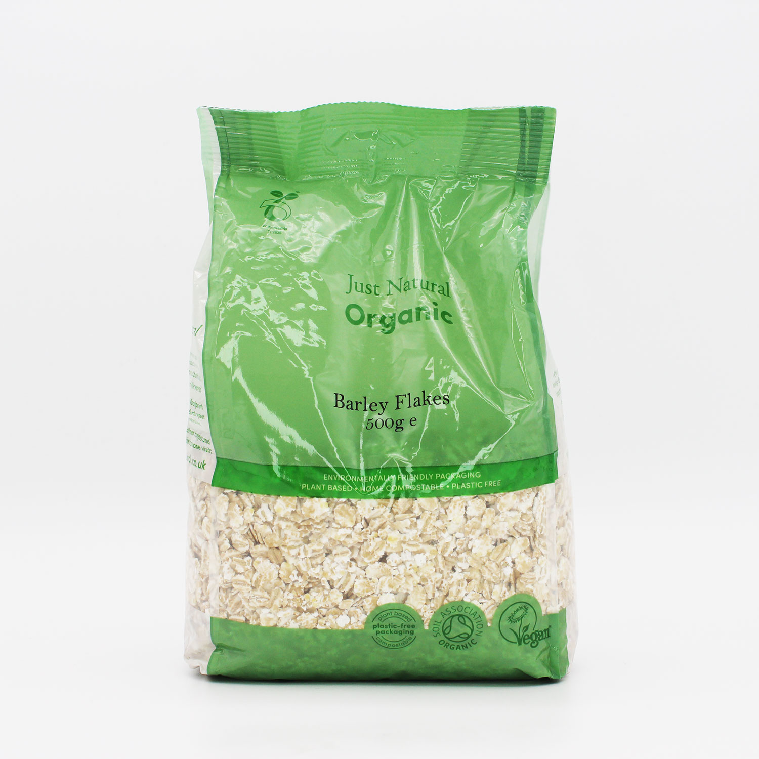 Just Natural Organic Barley Flakes (500g) - Organic to your Door