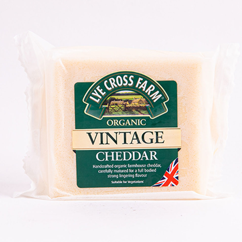 Lye Cross Farm Organic Vintage Cheddar (245g) - Organic to your Door