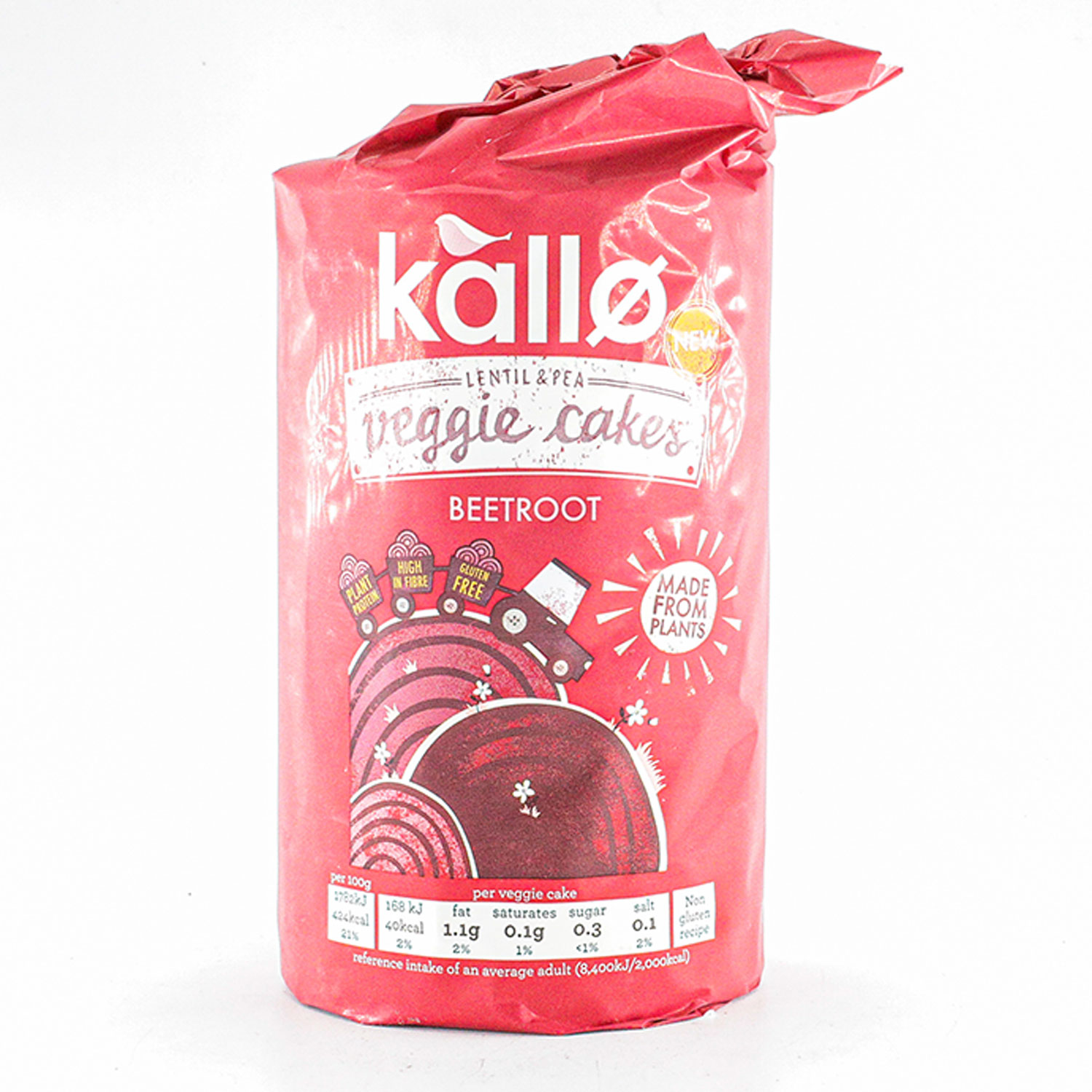 Kallo Beetroot Veggie Cakes (122g) - Organic to your Door