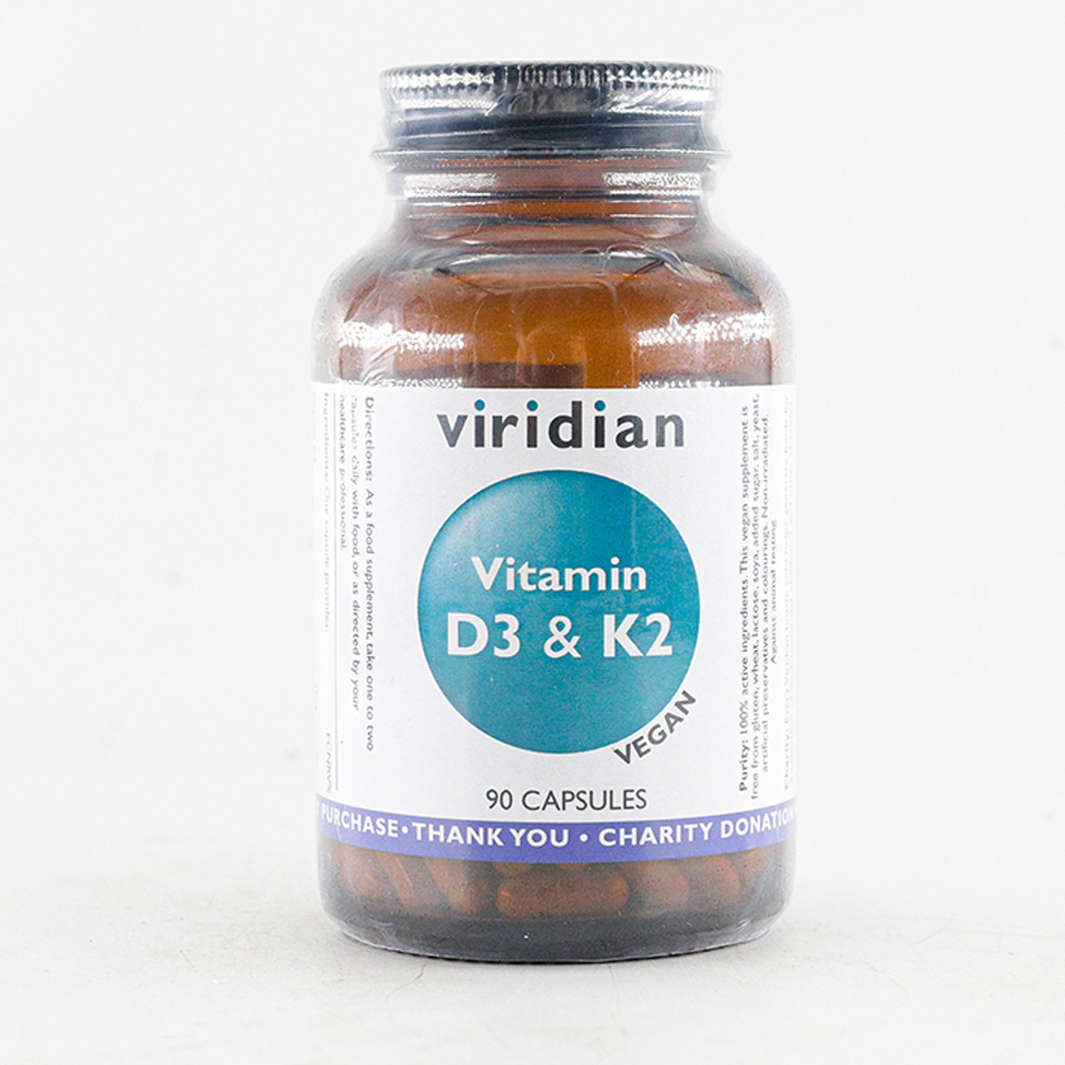 Viridian Vitamin D3 & K2 (90s) - Organic to your Door